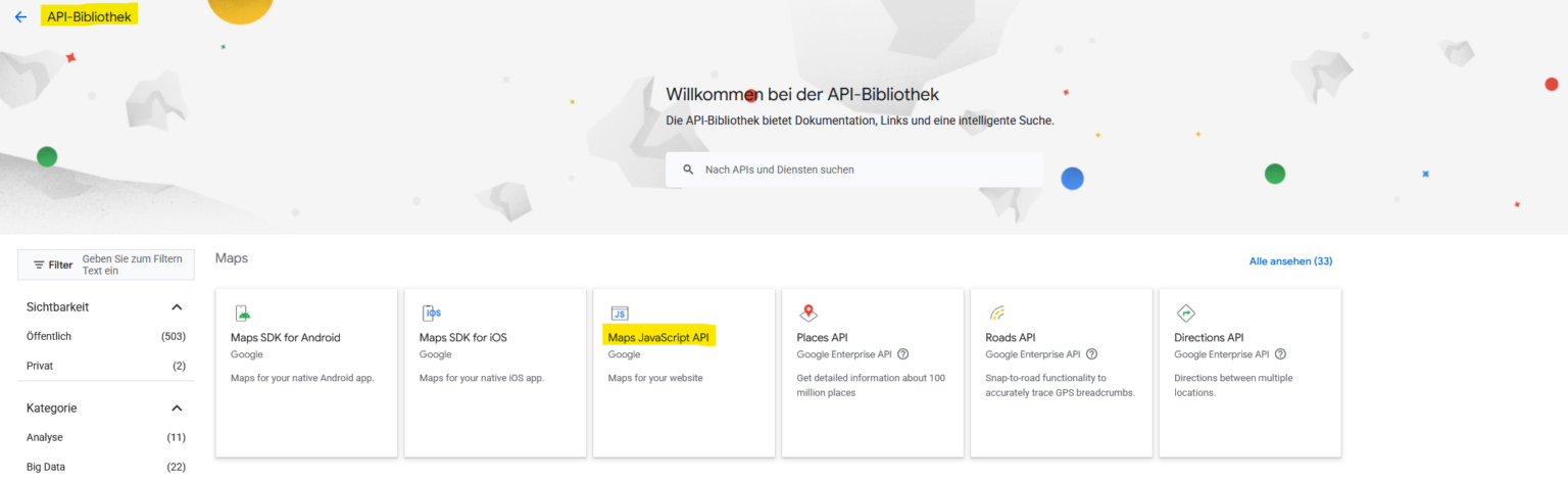 Google Maps JavaScript API einrichten - E-Werkstatt